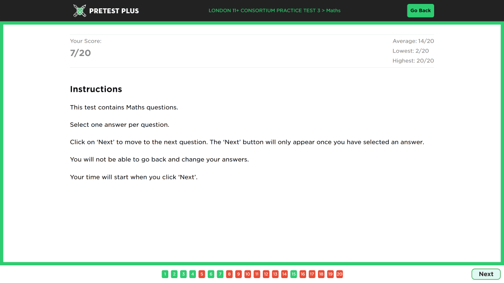 dashboard pretest plus